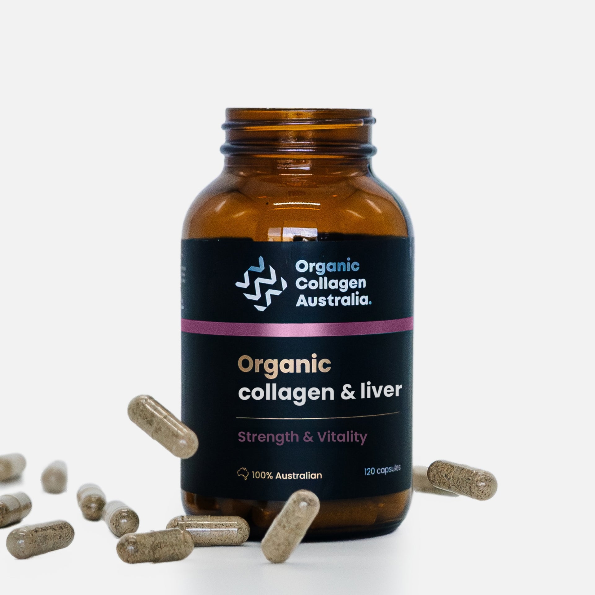 Organic Collagen with Liver (120 capsules)